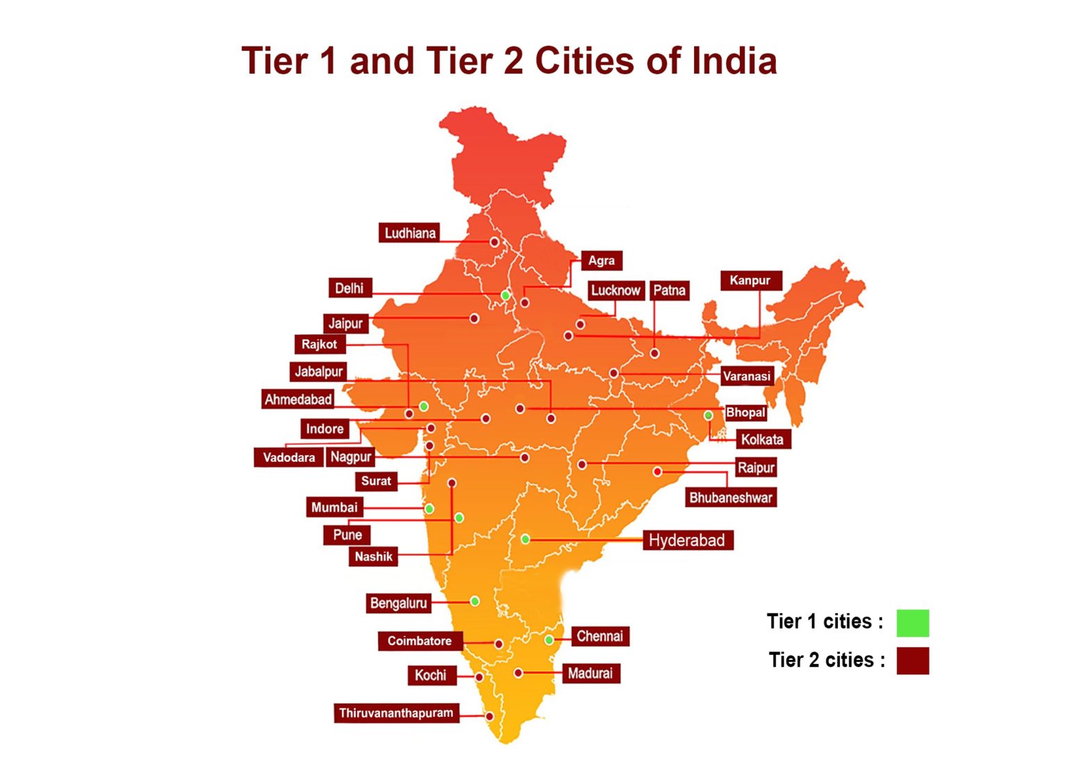 What are Tier 1, 2, 3, and 4 Cities in India? - PropertyPistol